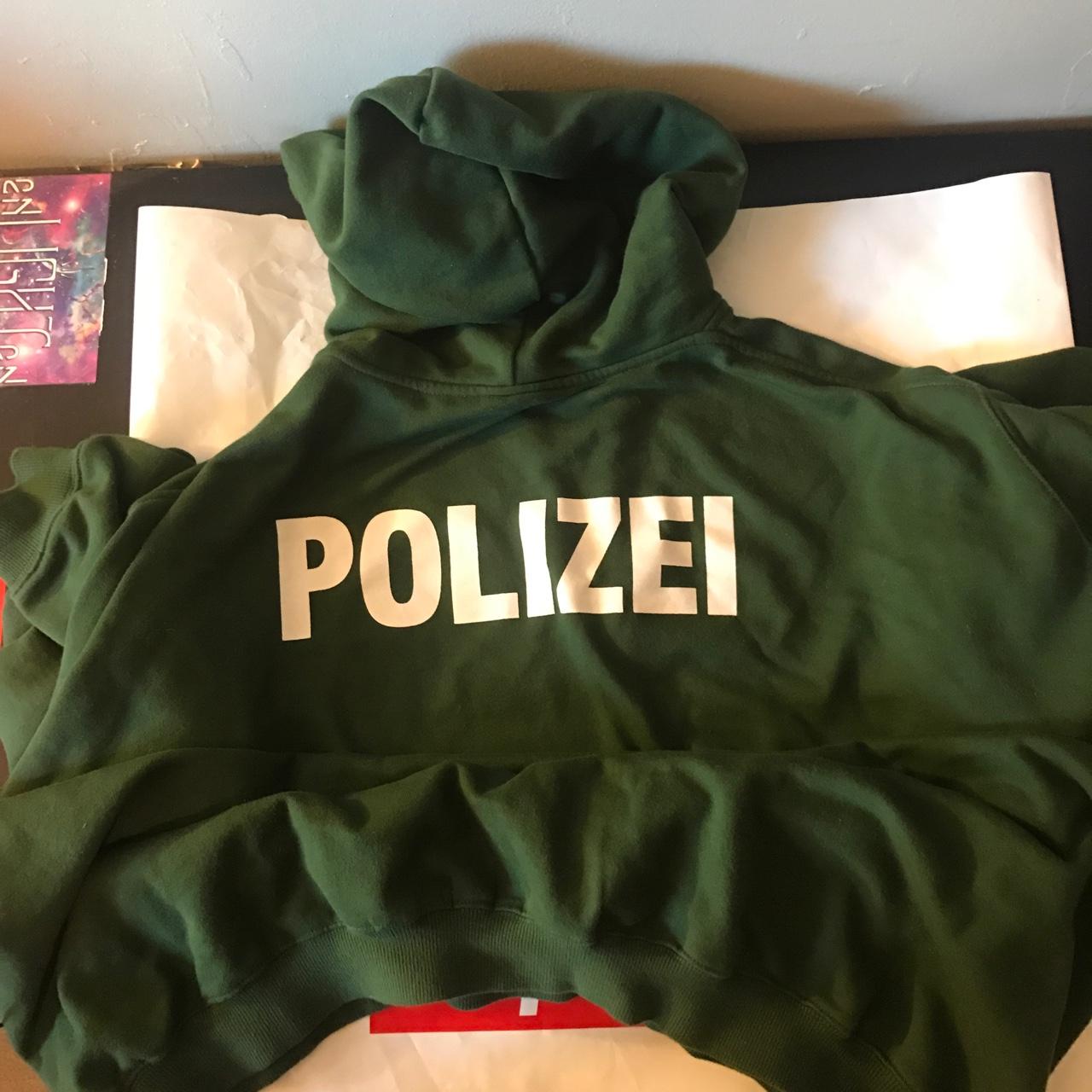 Vetements POLIZEI oversized hoodie. Size S but fit... - Depop