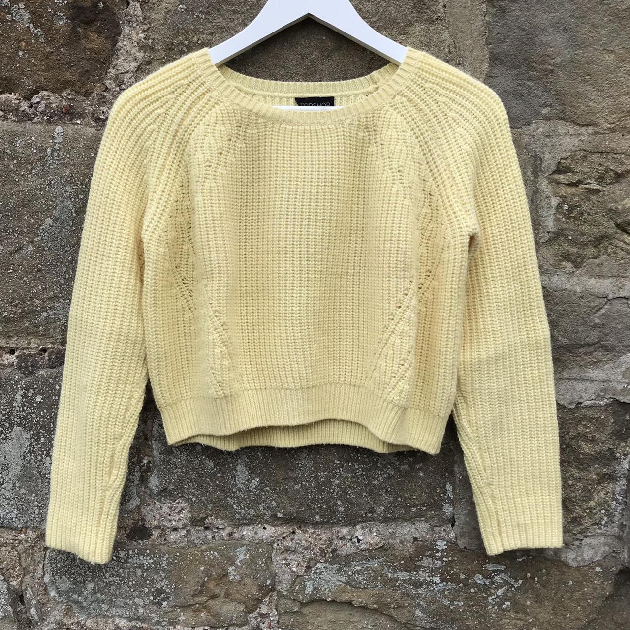 Topshop yellow cropped jumper. Perfect for summer. I... - Depop