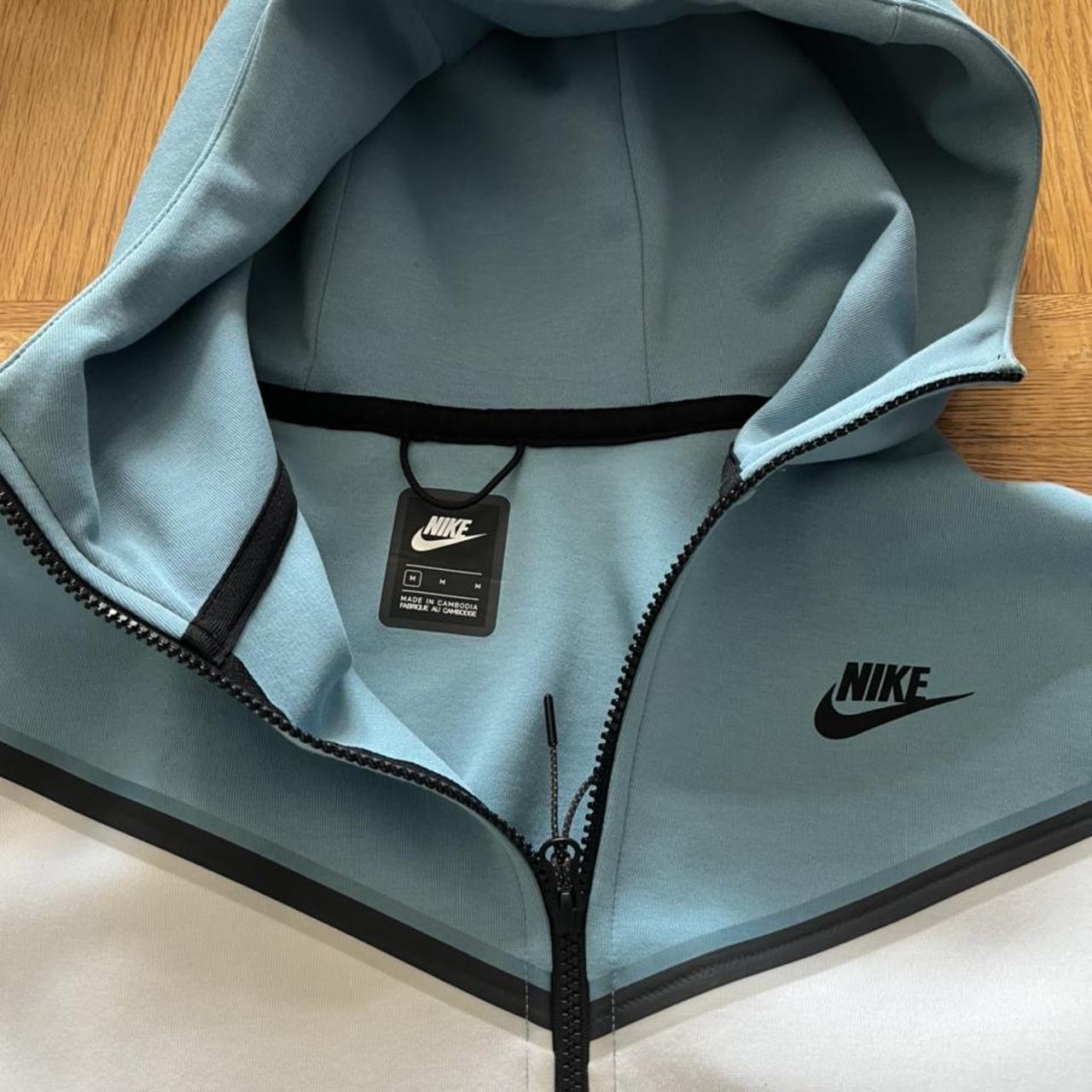 Nike Tech Baby blue/White Worn twice Brand new... - Depop