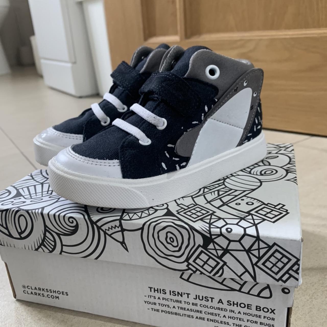 Clark shark trainers Worn twice but still in... - Depop