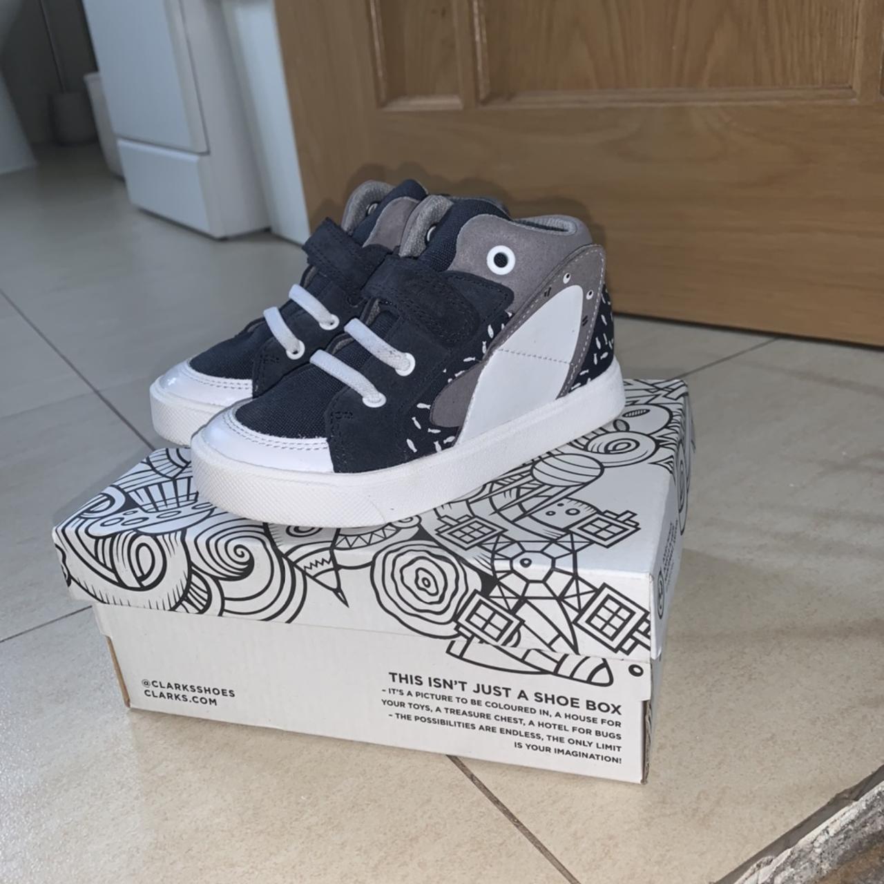 Clark shark trainers Worn twice but still in... - Depop