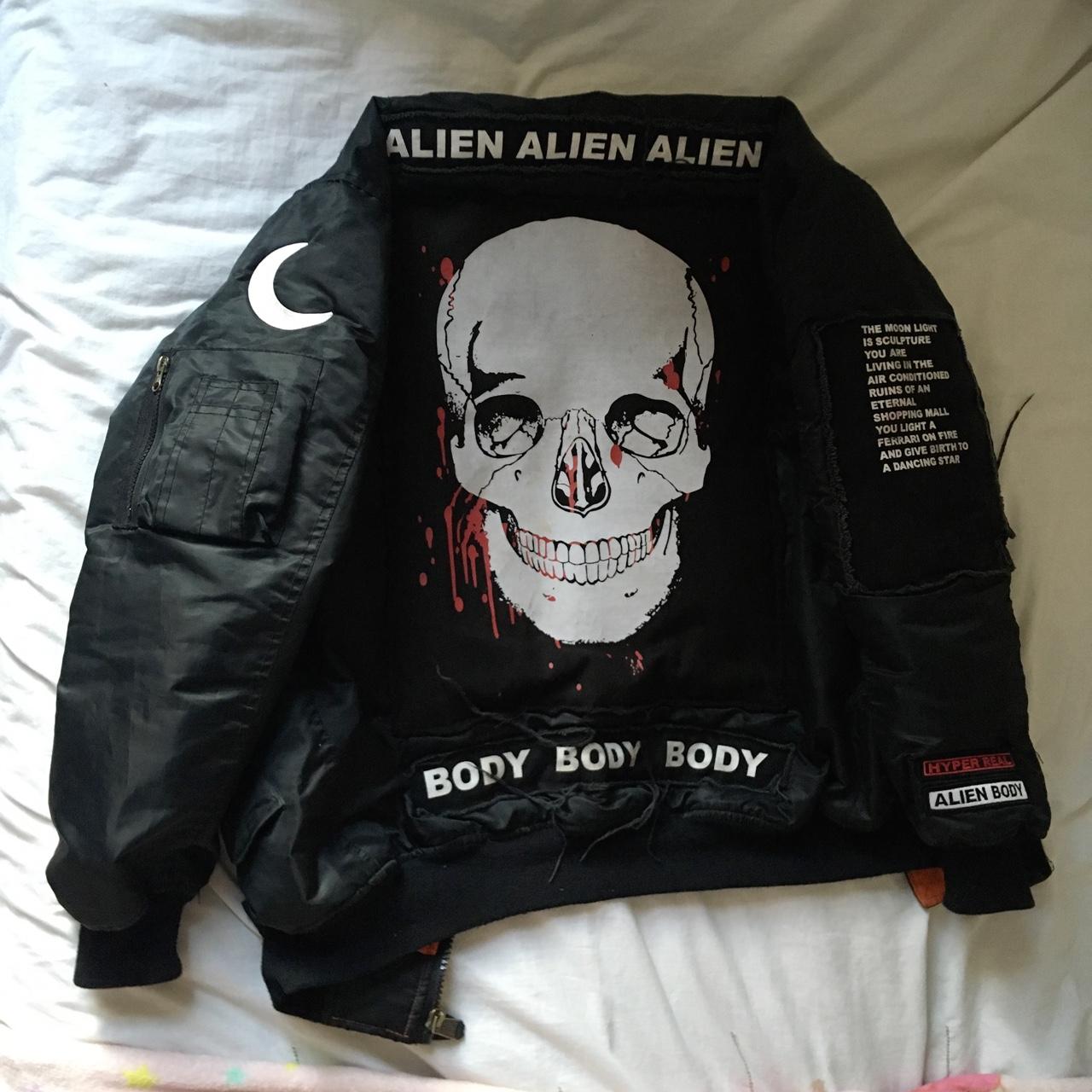 Pictureplane/Alien Body Bomber jacket. Great... - Depop
