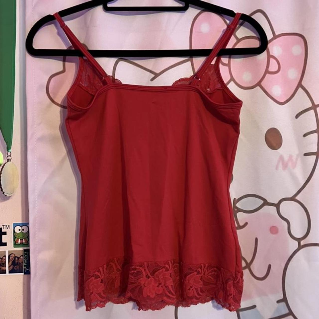 SEXY RED LACE CAMI TOP 💋 The length is super cute.... | Depop