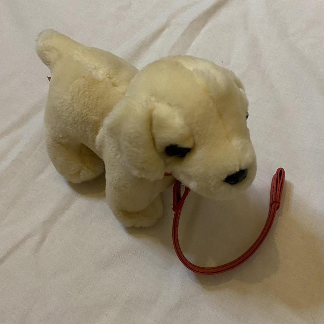 Labrador Plush Toy With A Red Collar and Lead Simply... - Depop