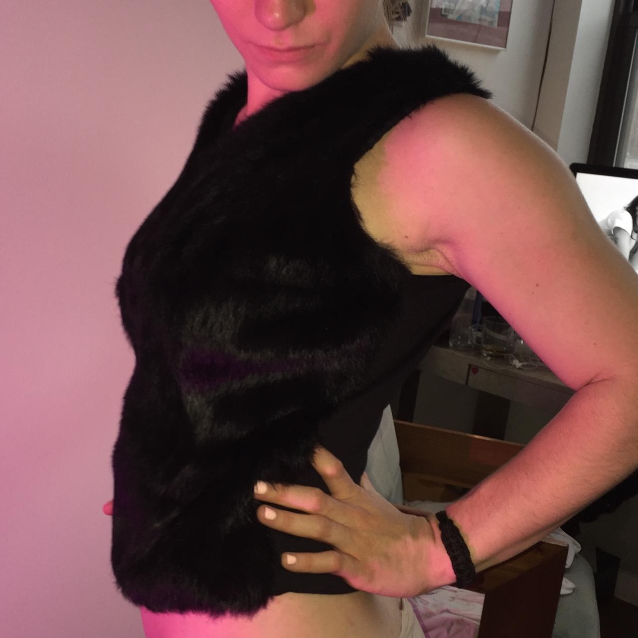 Furry tank top. Looks great with a regular long... | Depop