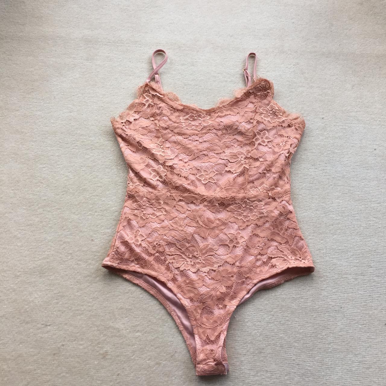 Dusty Pink Lace body by Cameo Rose. Size 8 #pink... - Depop