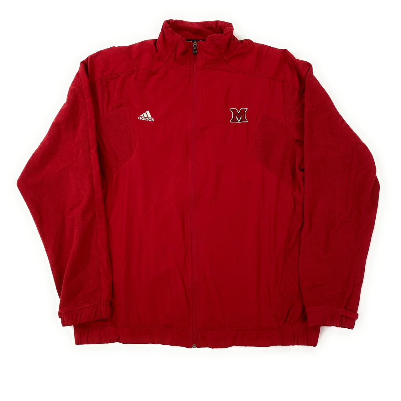 Adidas Men's Red Jacket | Depop