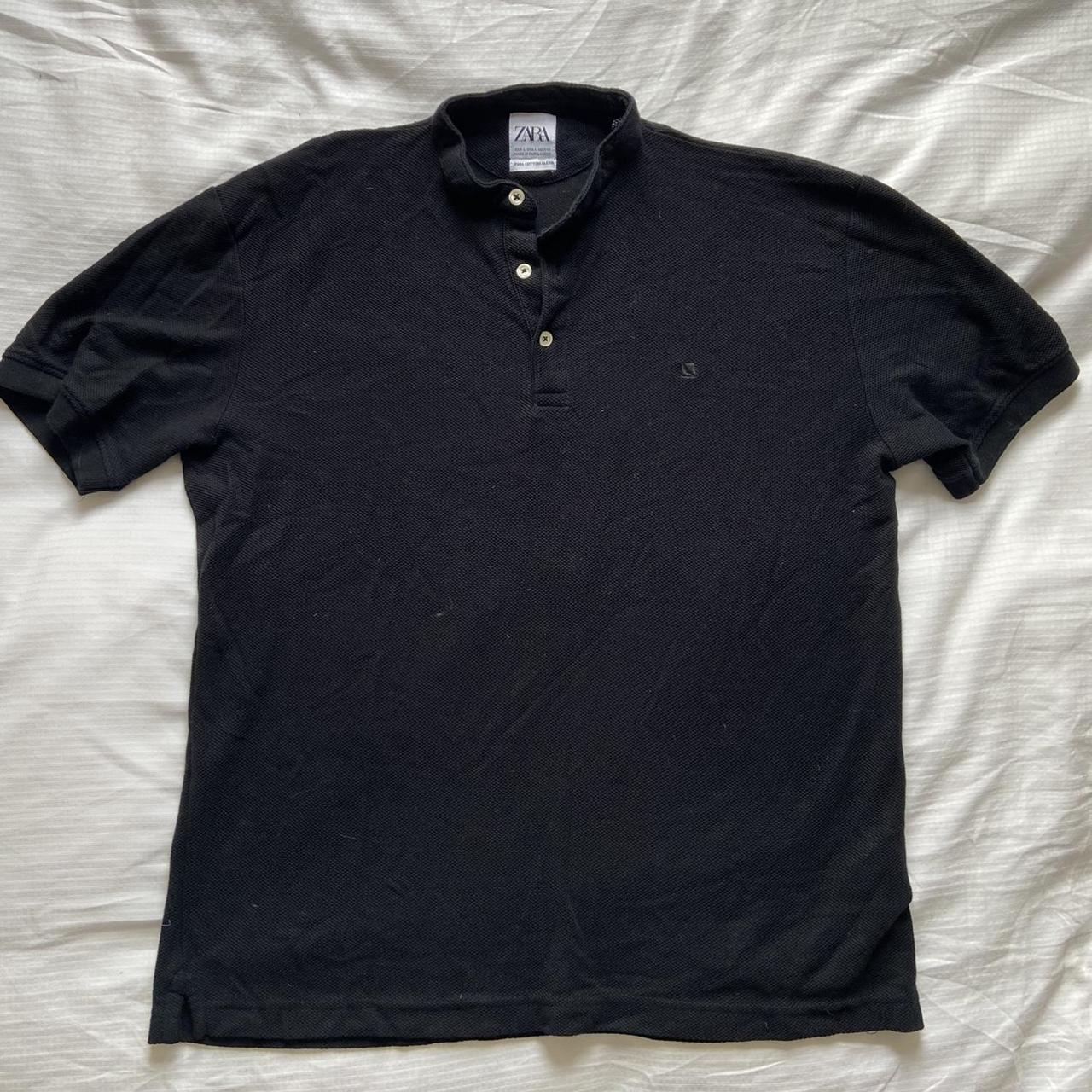 Zara Henley Textured T Shirt. Great condition with... - Depop