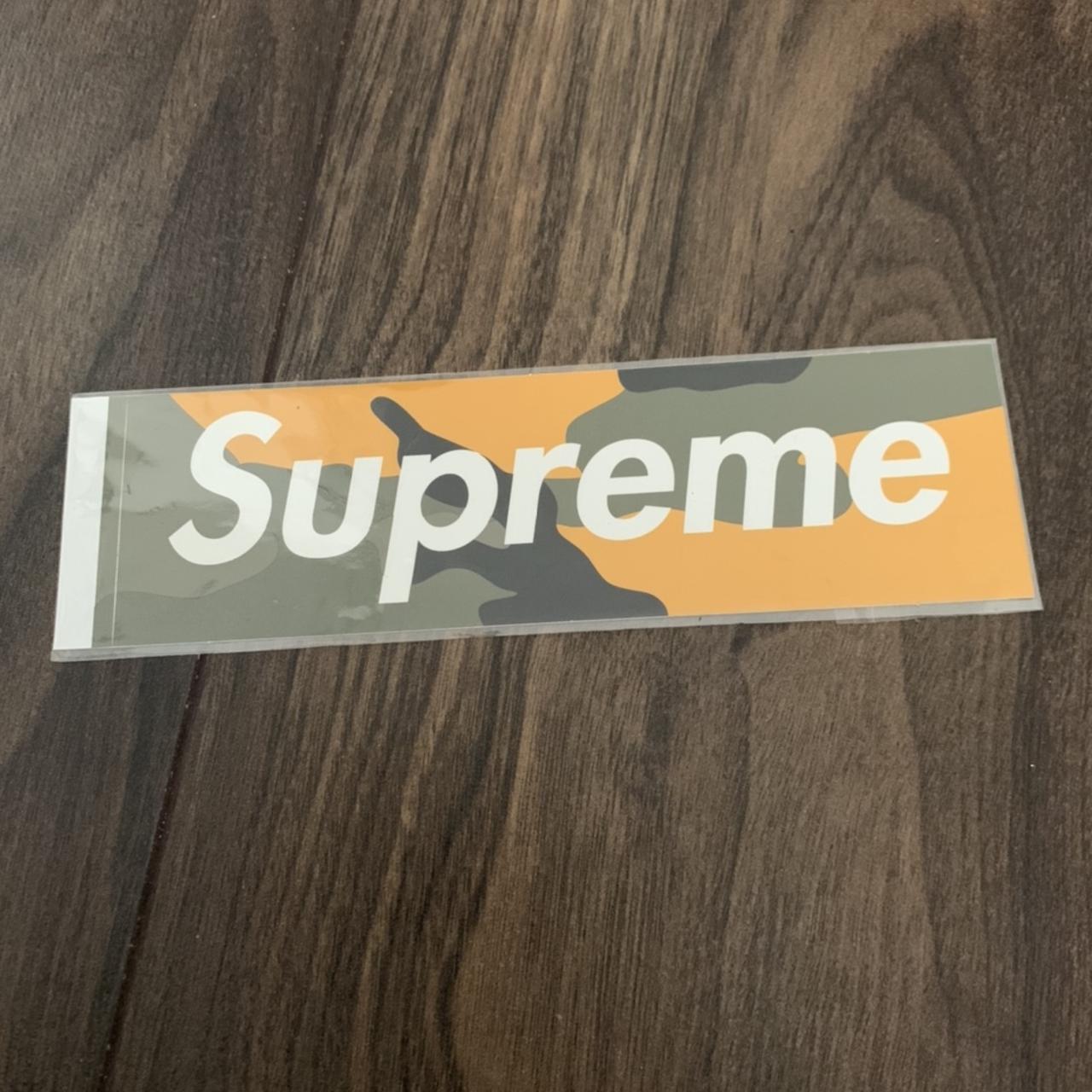 Supreme box logo sticker brooklyn camo 100%... - Depop