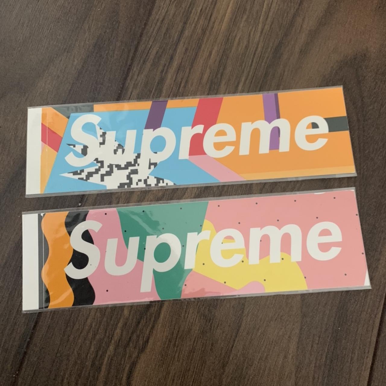 Supreme box logo stickers mendini set. 100%... - Depop