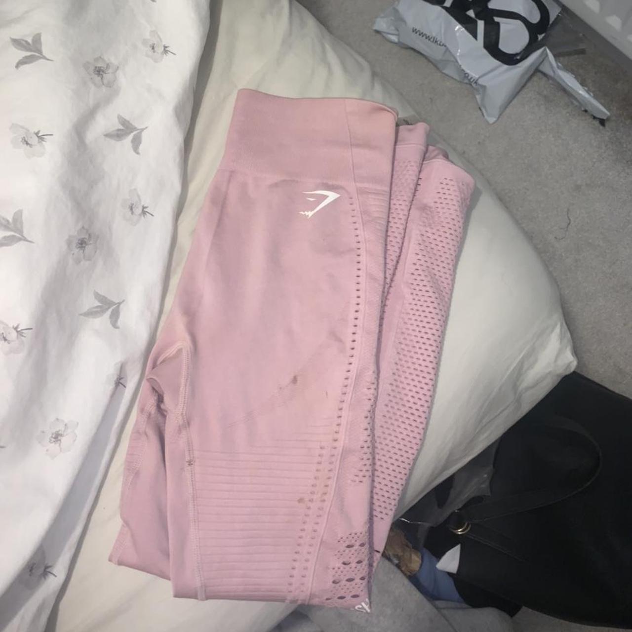 Light pink gym shark gym leggings Have 2 little... - Depop