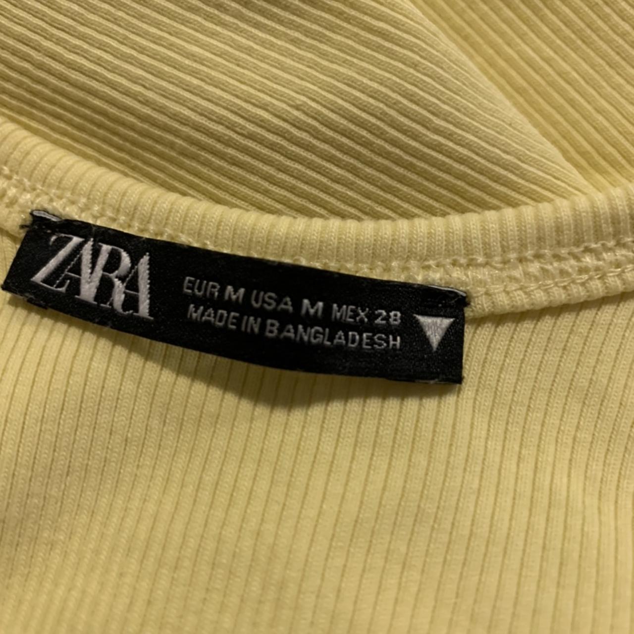 Zara Yellow Top cute v neck / scooped front ! a... - Depop