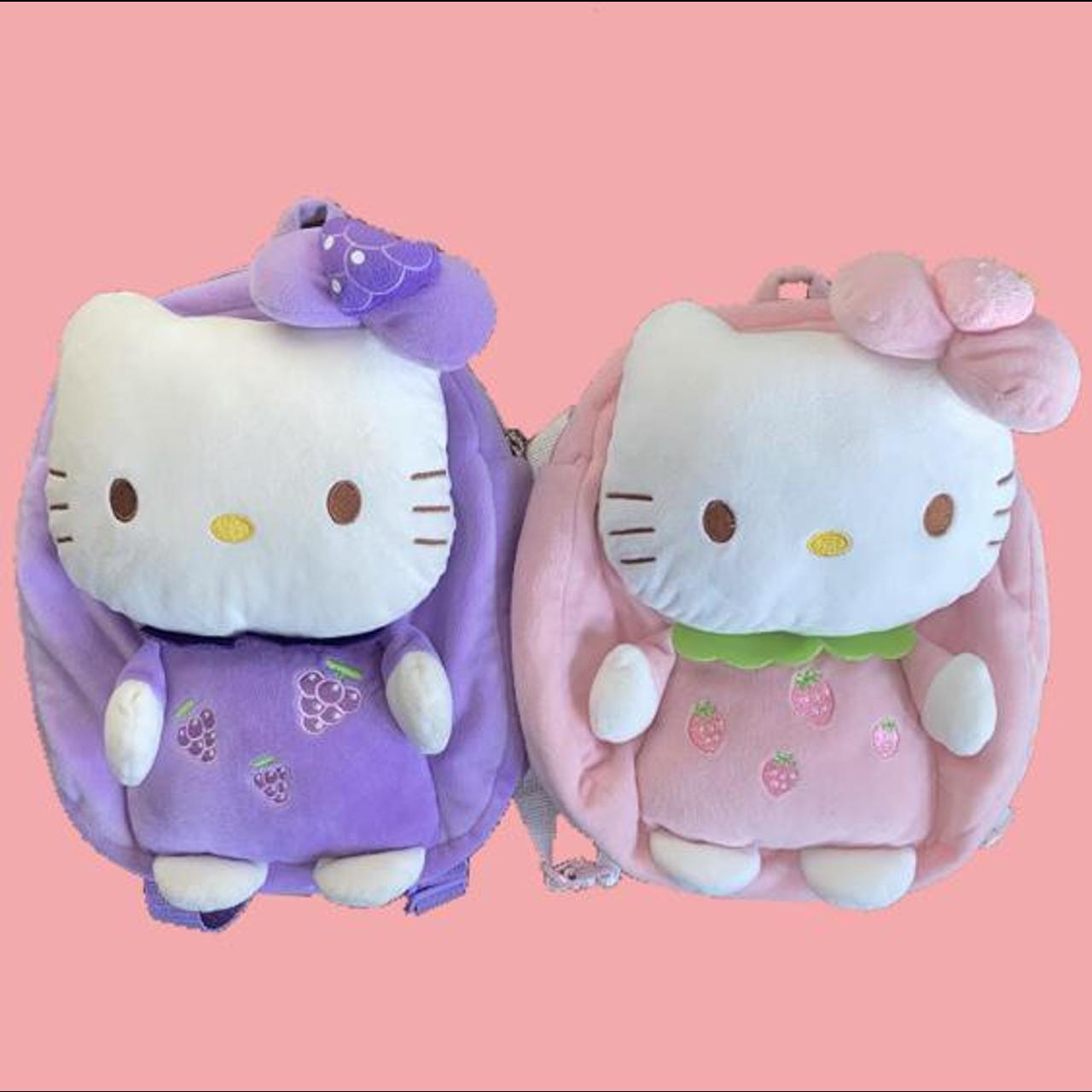 pastel pink and lilac hello kitty mini plush... - Depop