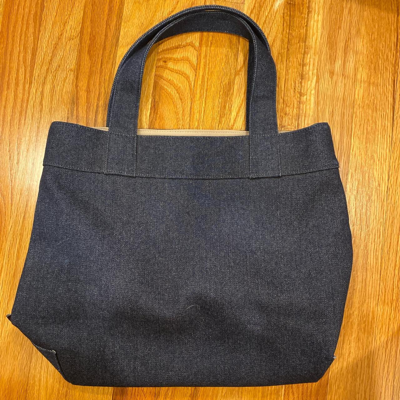 LOVELY denim leather tote/purse by Calvin Klein. I... - Depop