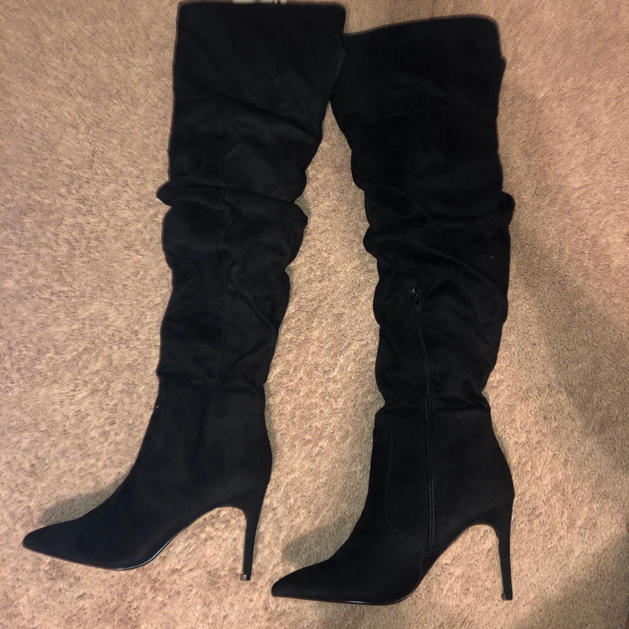 Express Women's Black Boots | Depop