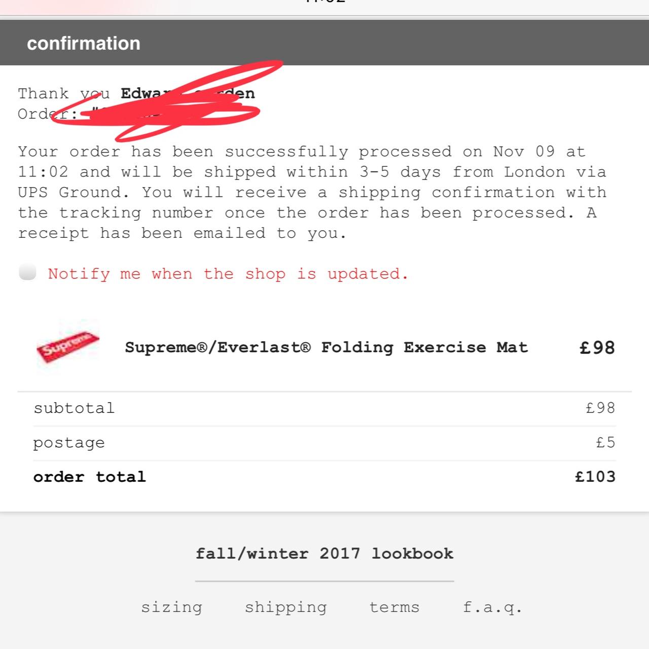 Supreme x everlast exercise mat , will Ship once in... - Depop