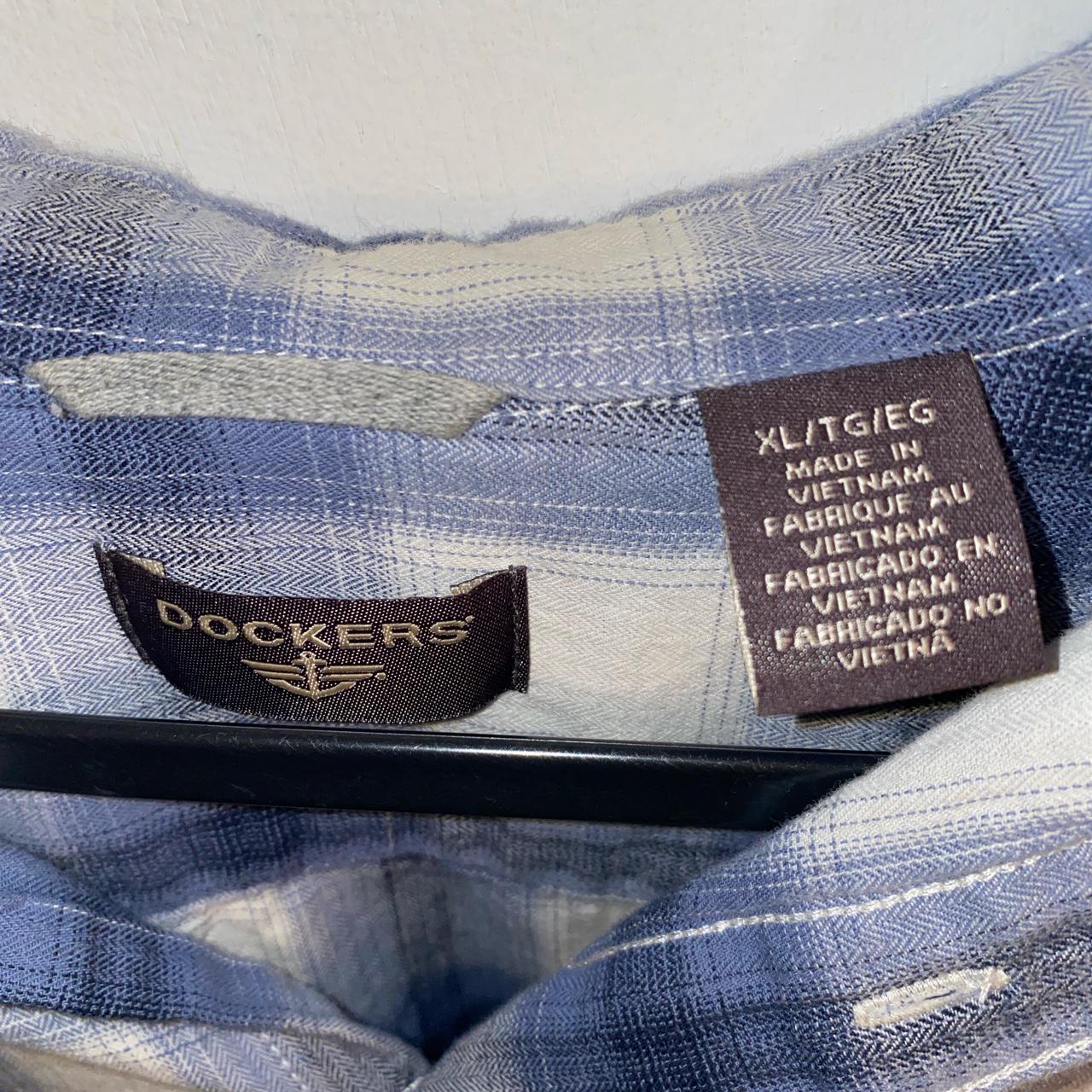 Dockers Blue Plaid Flannel #vintage #Dockers... - Depop