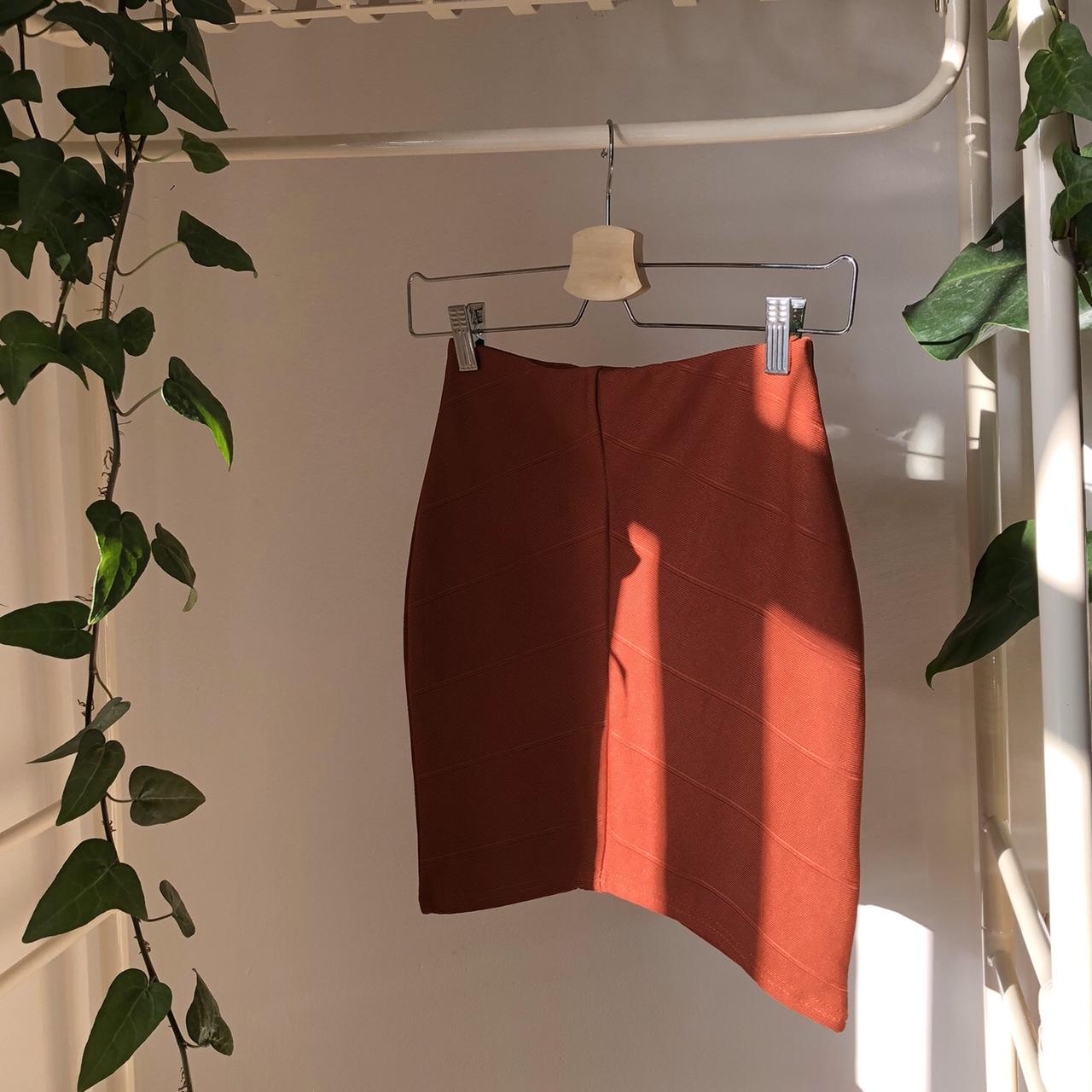 Missguided Rust Burnt Orange Mini Skirt With Depop