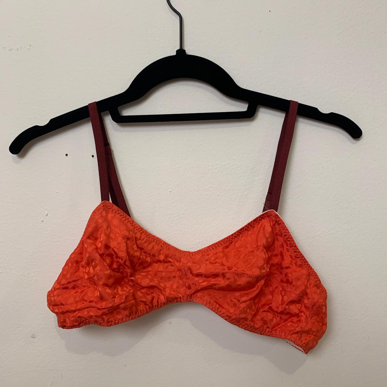 Silky Orange Unlined Bra Comfortable slouchy... - Depop