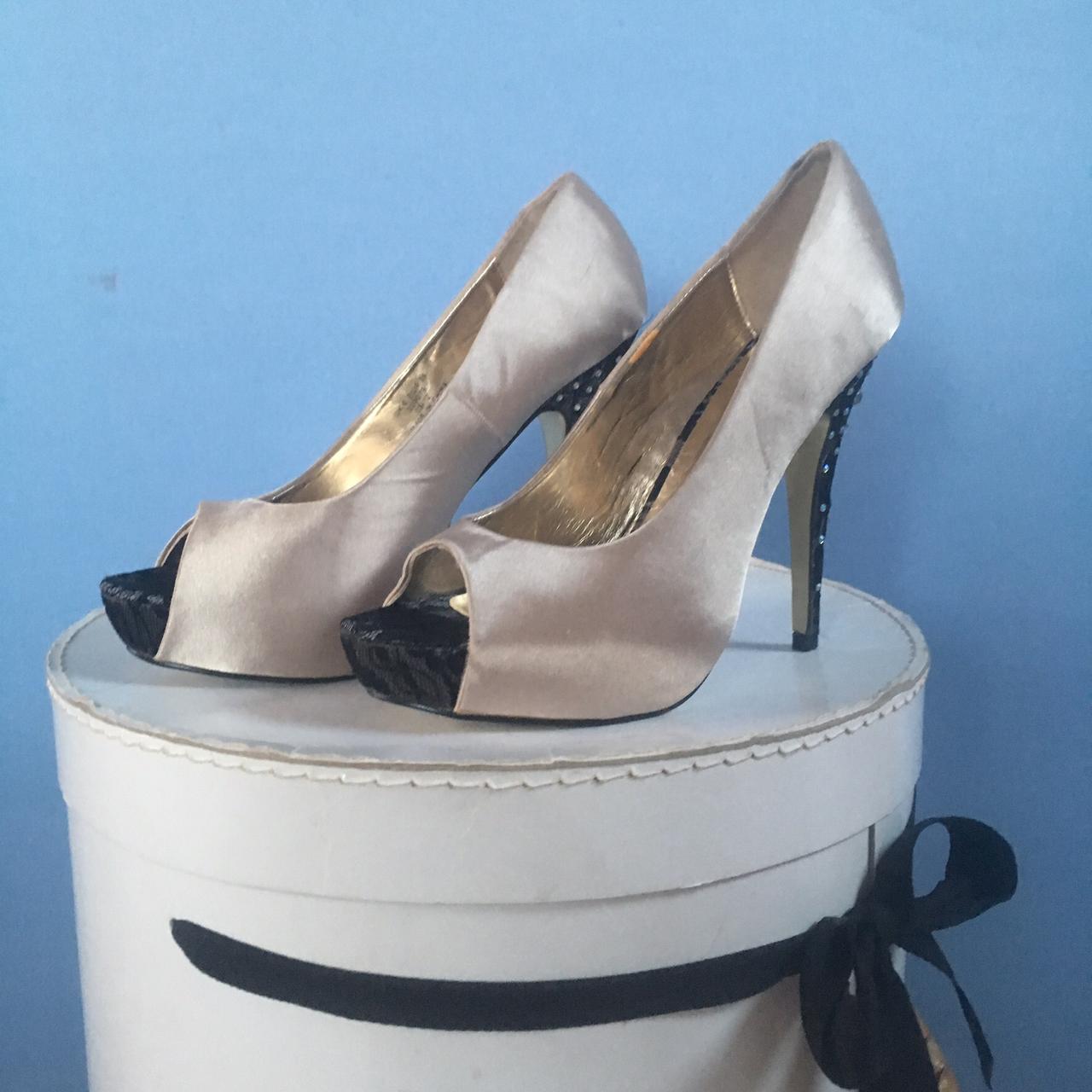 With lace toes and diamanté heels, these are telling... - Depop