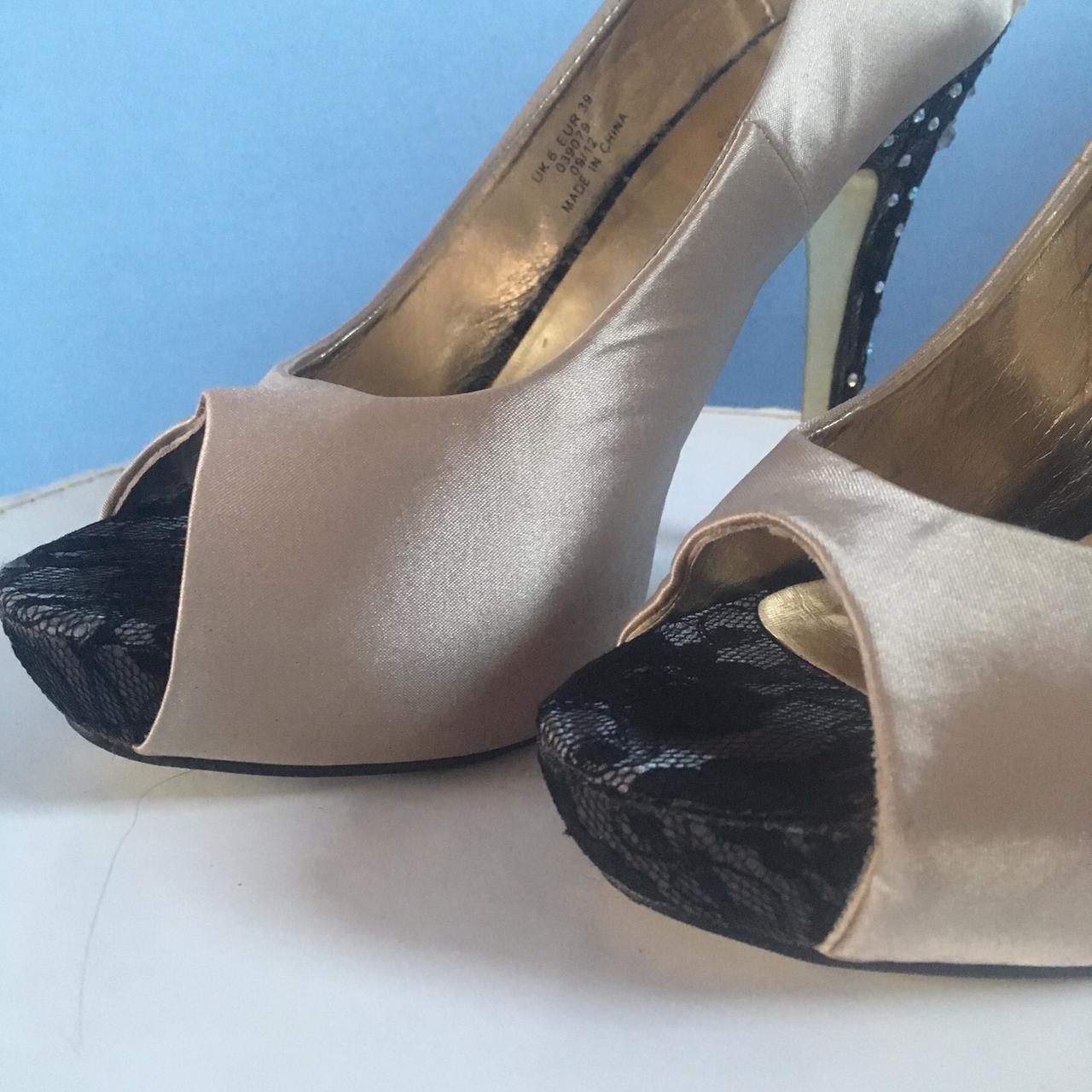 With lace toes and diamanté heels, these are telling... - Depop