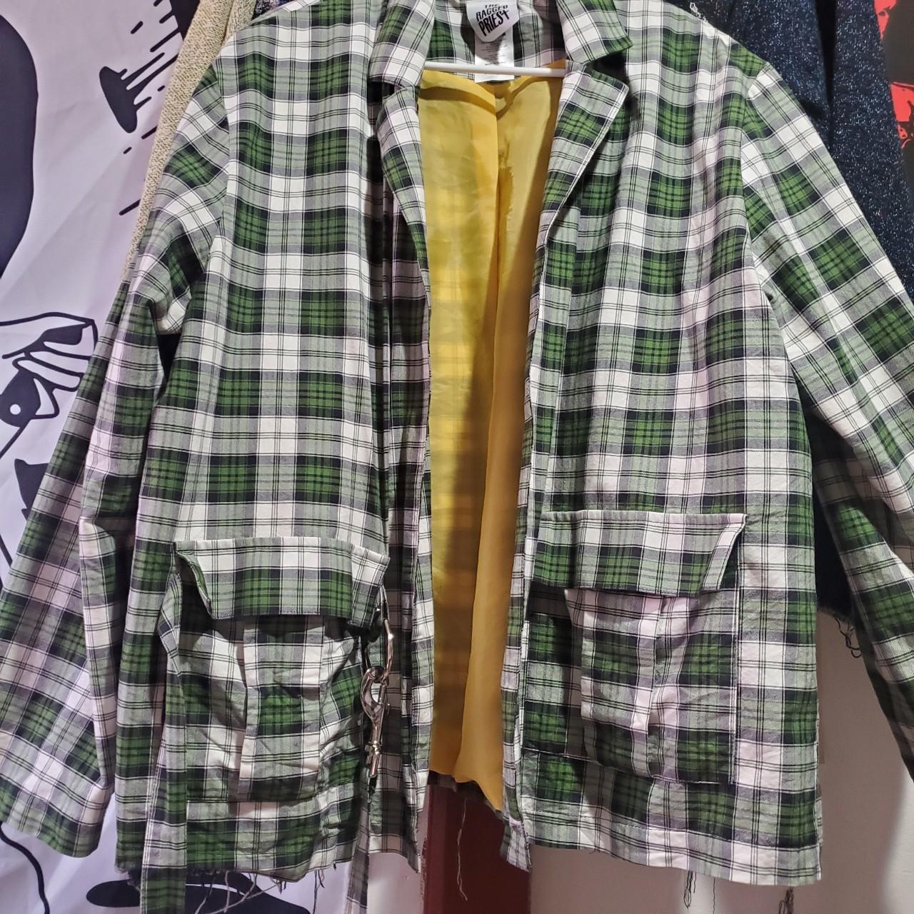 Ragged Priest green plaid blazer jacket! Oversized L - Depop