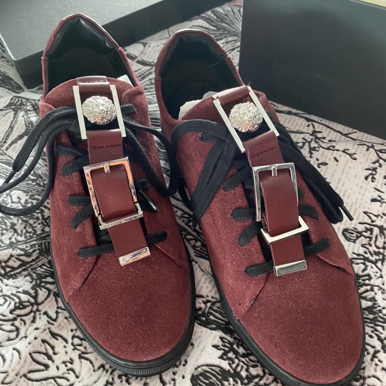 Versus Versace burgandy trainers UK 4/37 BRAND... - Depop