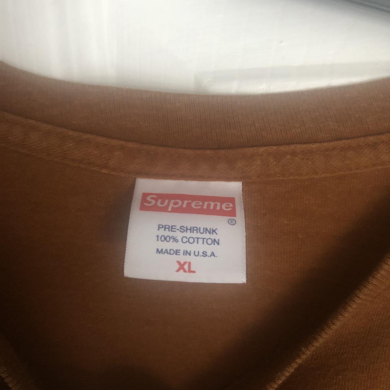 Brown Supreme Whatever Smiley Face T shirt XL. Had a... - Depop