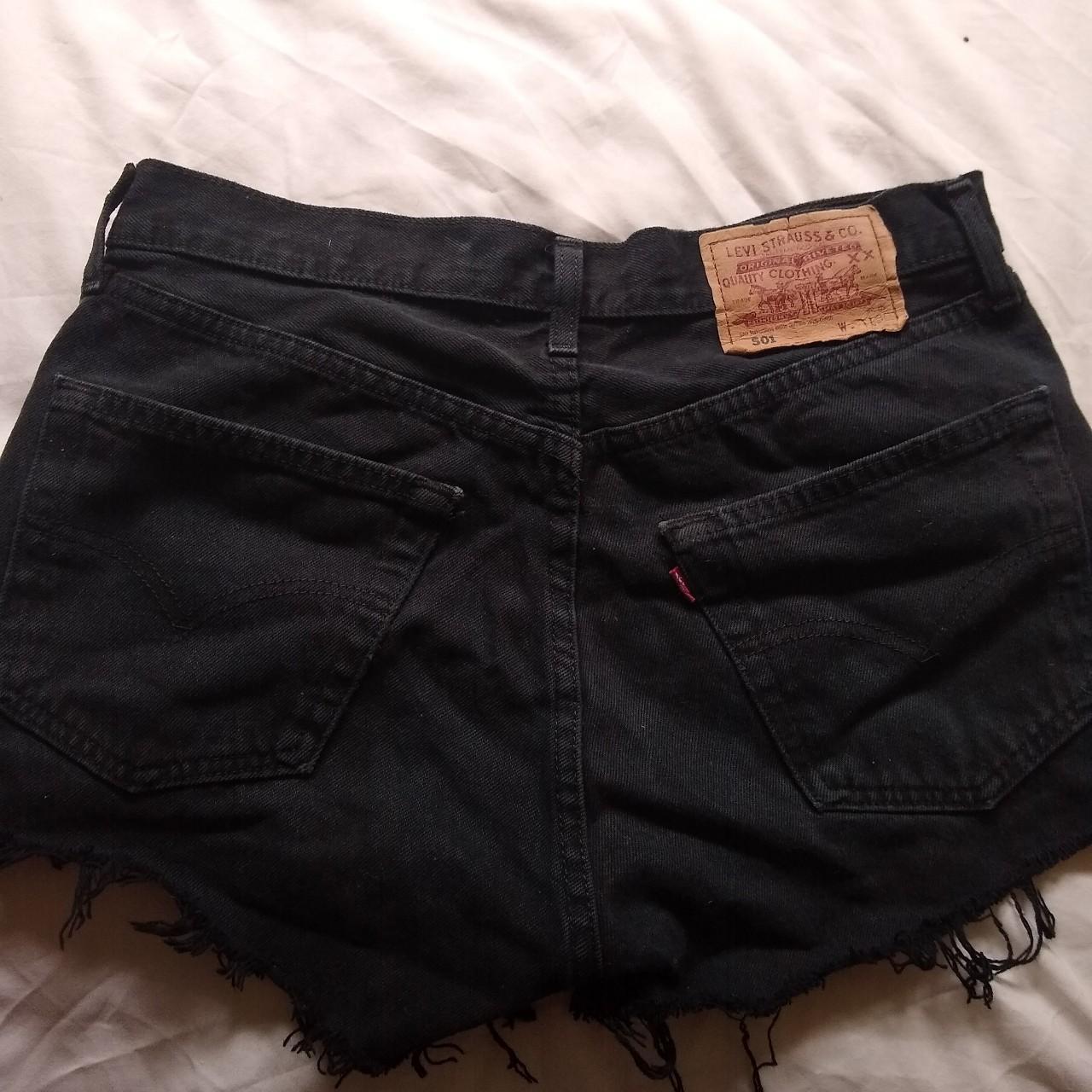 The ragged priest black studded Levi denim shorts,... - Depop