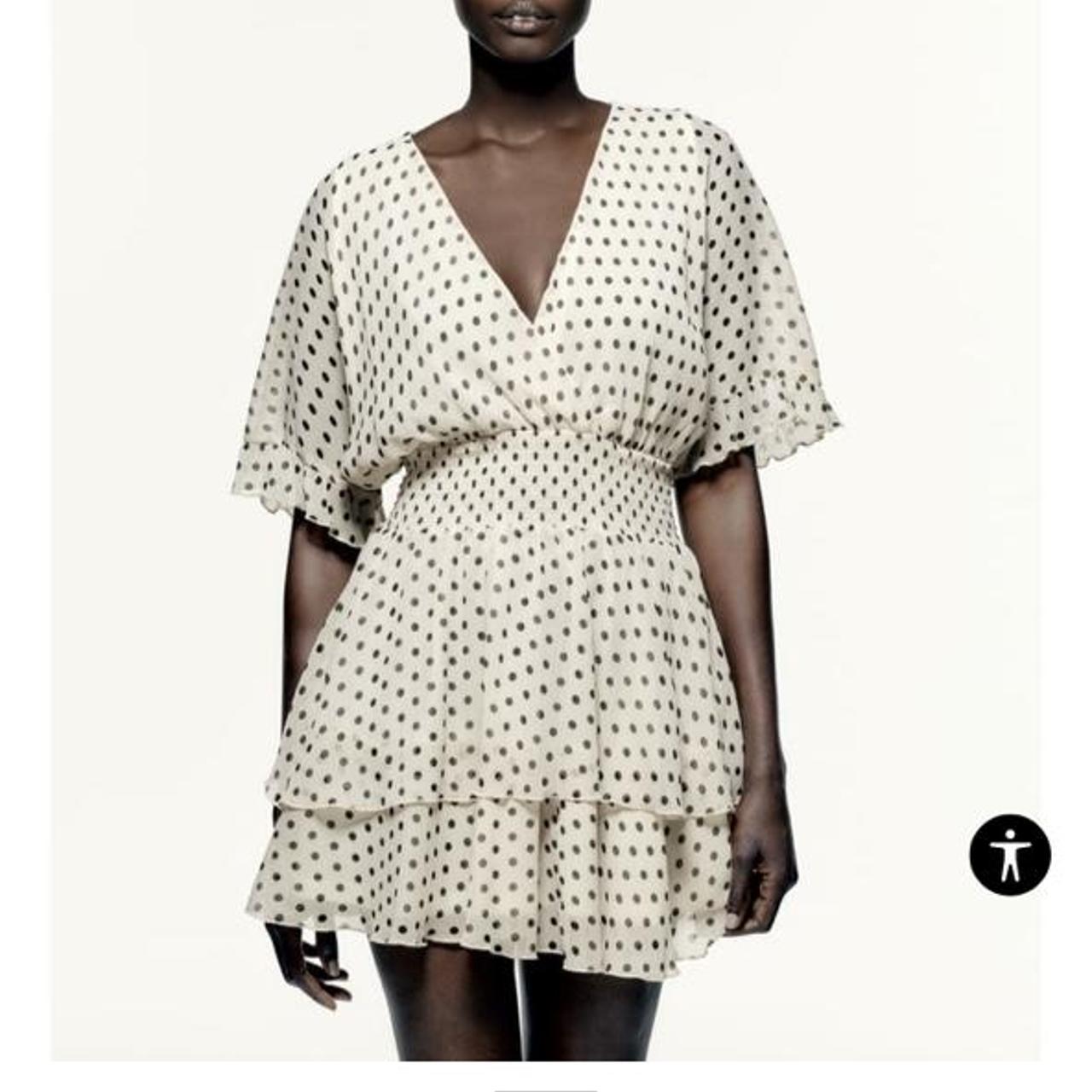 Selling my Zara Ruffled Polka Dot Dress Completely... - Depop