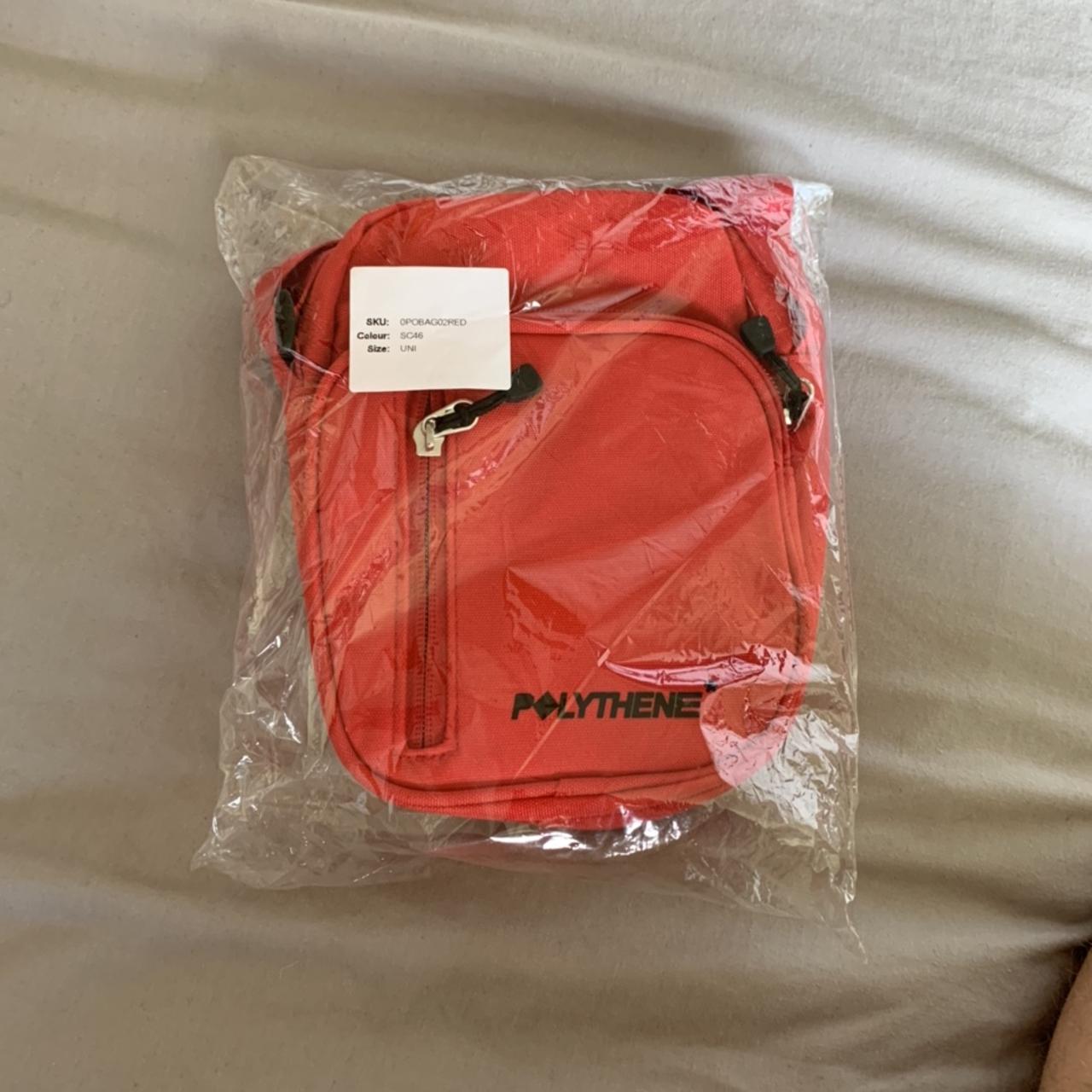 Polythene optics cross bag in red Sold out... - Depop