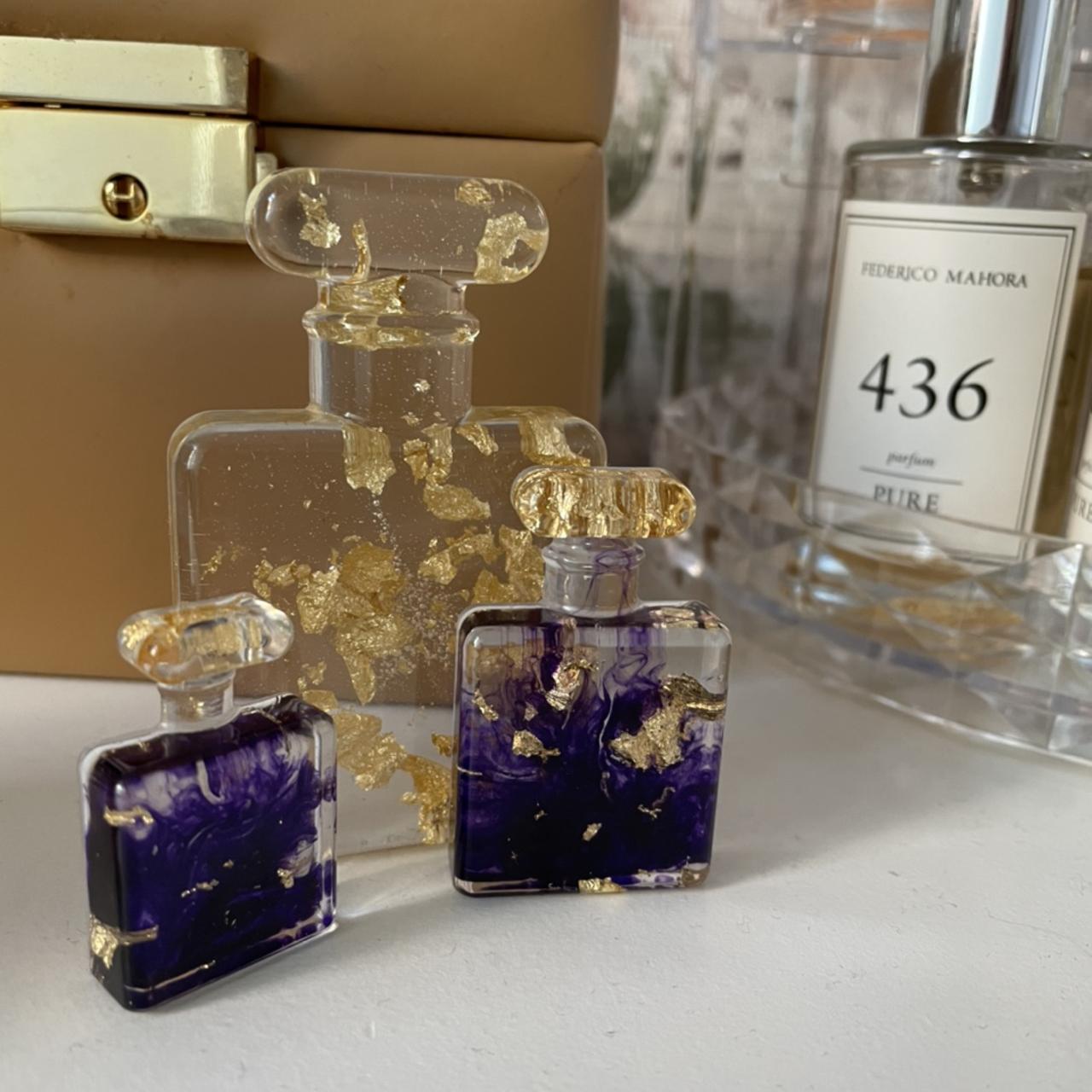 Set of x3 resin perfume bottles in purple look... - Depop