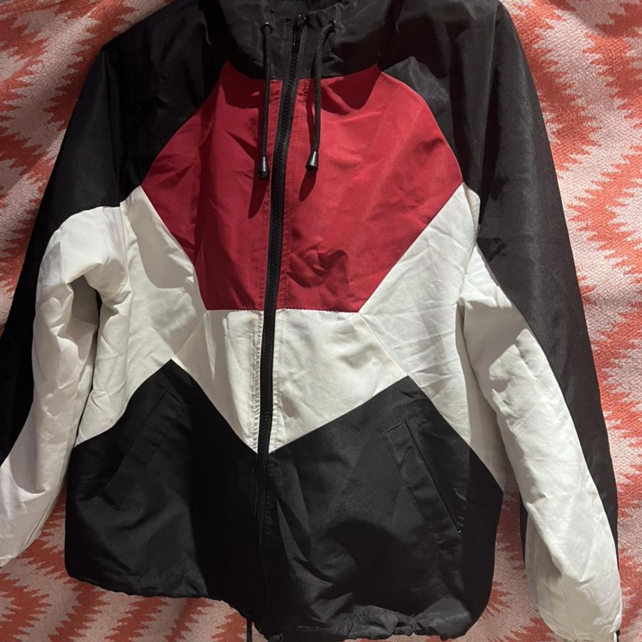 ♥️🖤🤍NEW LOOK - Windbreaker jacket/ coat RED, BLACK... - Depop