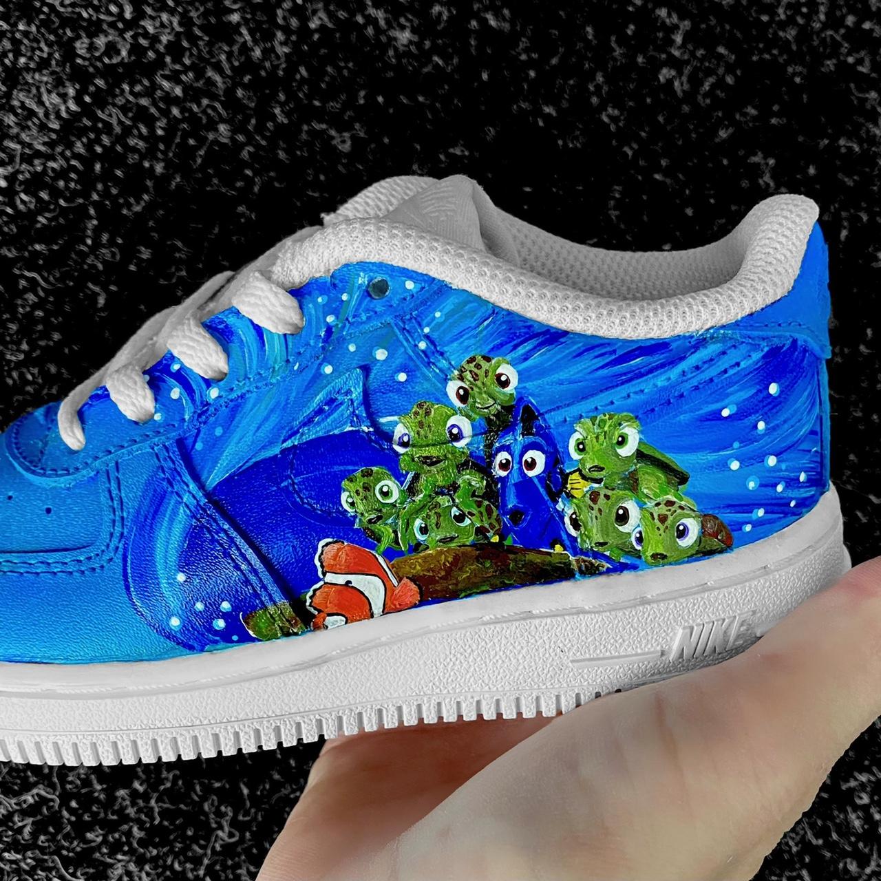 Matching Disney Finding Nemo custom Air Force 1’s... - Depop
