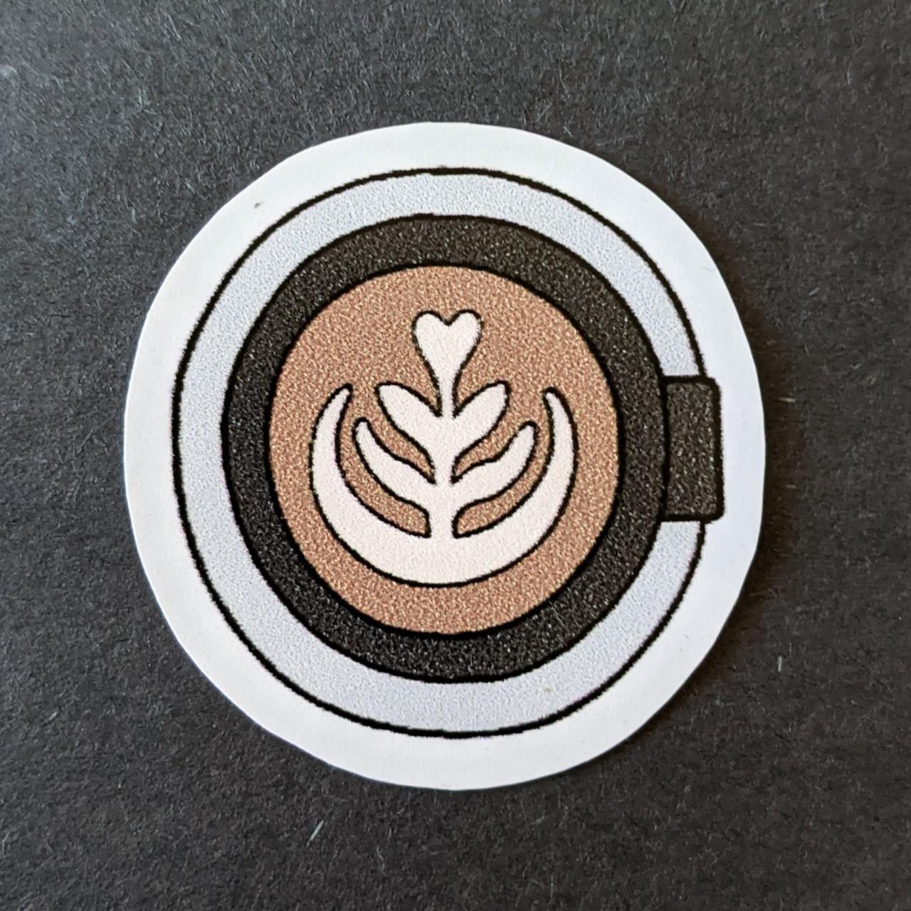 Latte coffee sticker ☕ Vinyl waterproof sticker.... - Depop