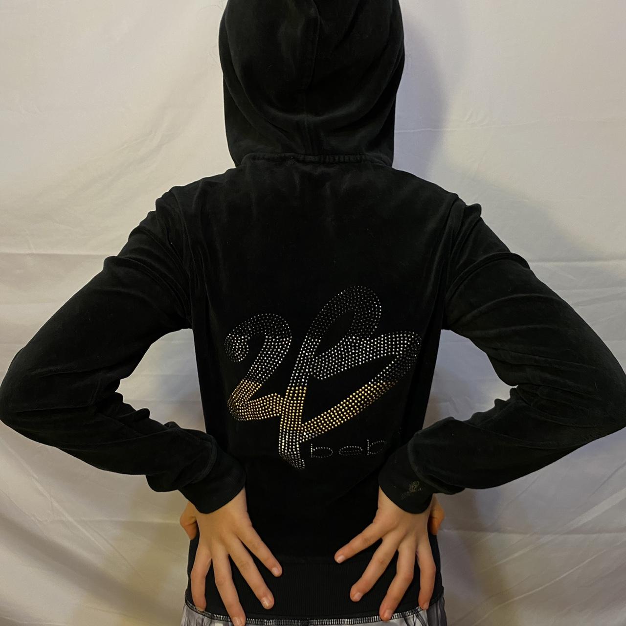 Bebe velour vintage jacket zip up with heart zipper... - Depop