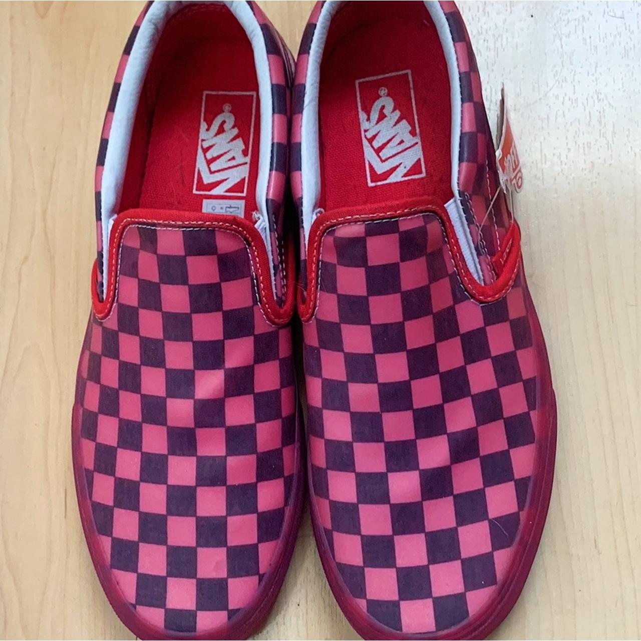 MESSAGE BEFORE BUYING 🎀 Vans pink checkered gummy... - Depop
