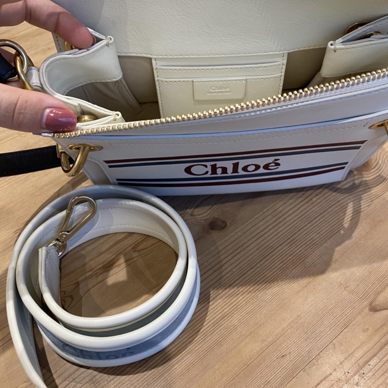 Chloé Logo Shoulder Bag with Cross-body strap. Sold... - Depop