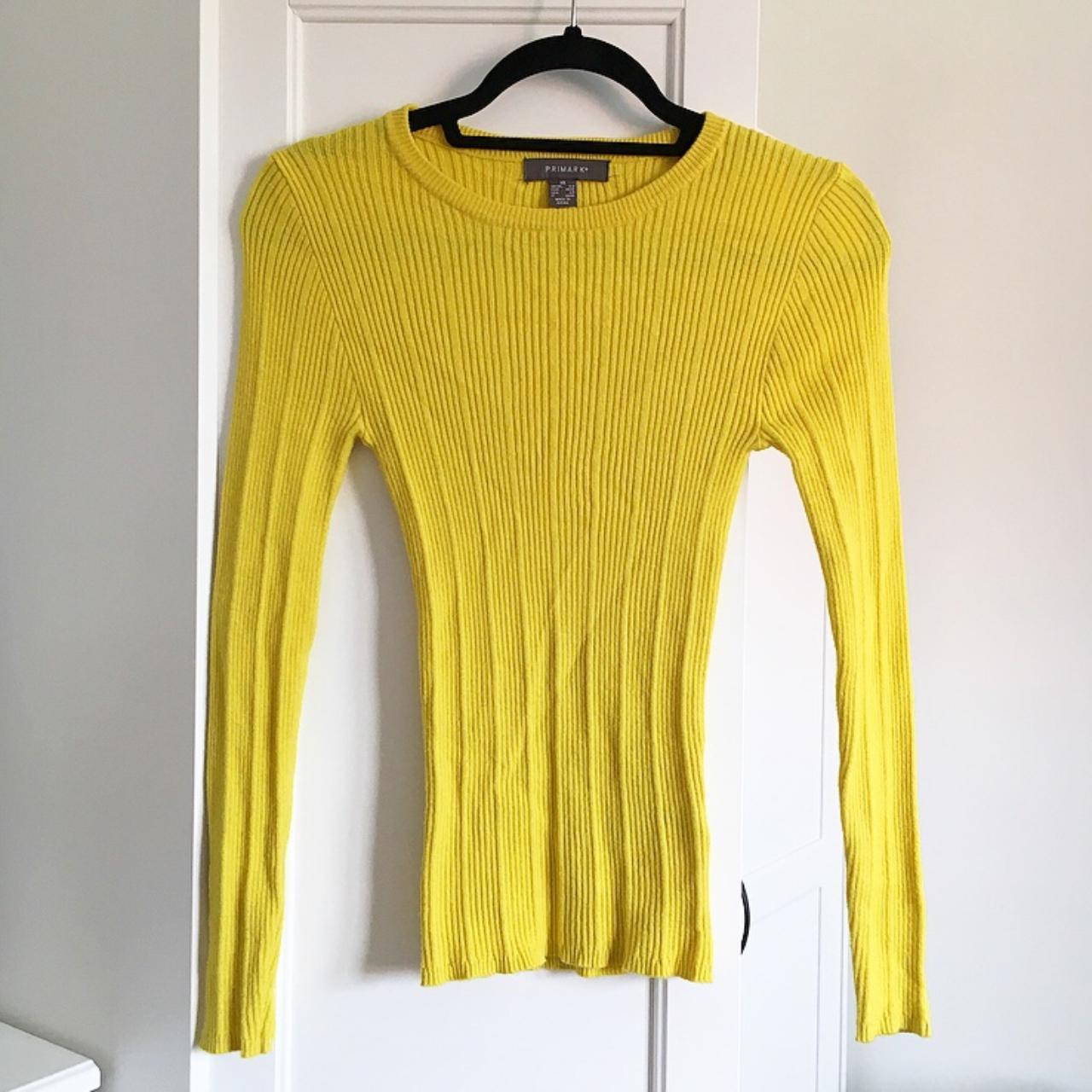 Primark yellow ribbed top. Size XS 6/8. Worn once or... - Depop