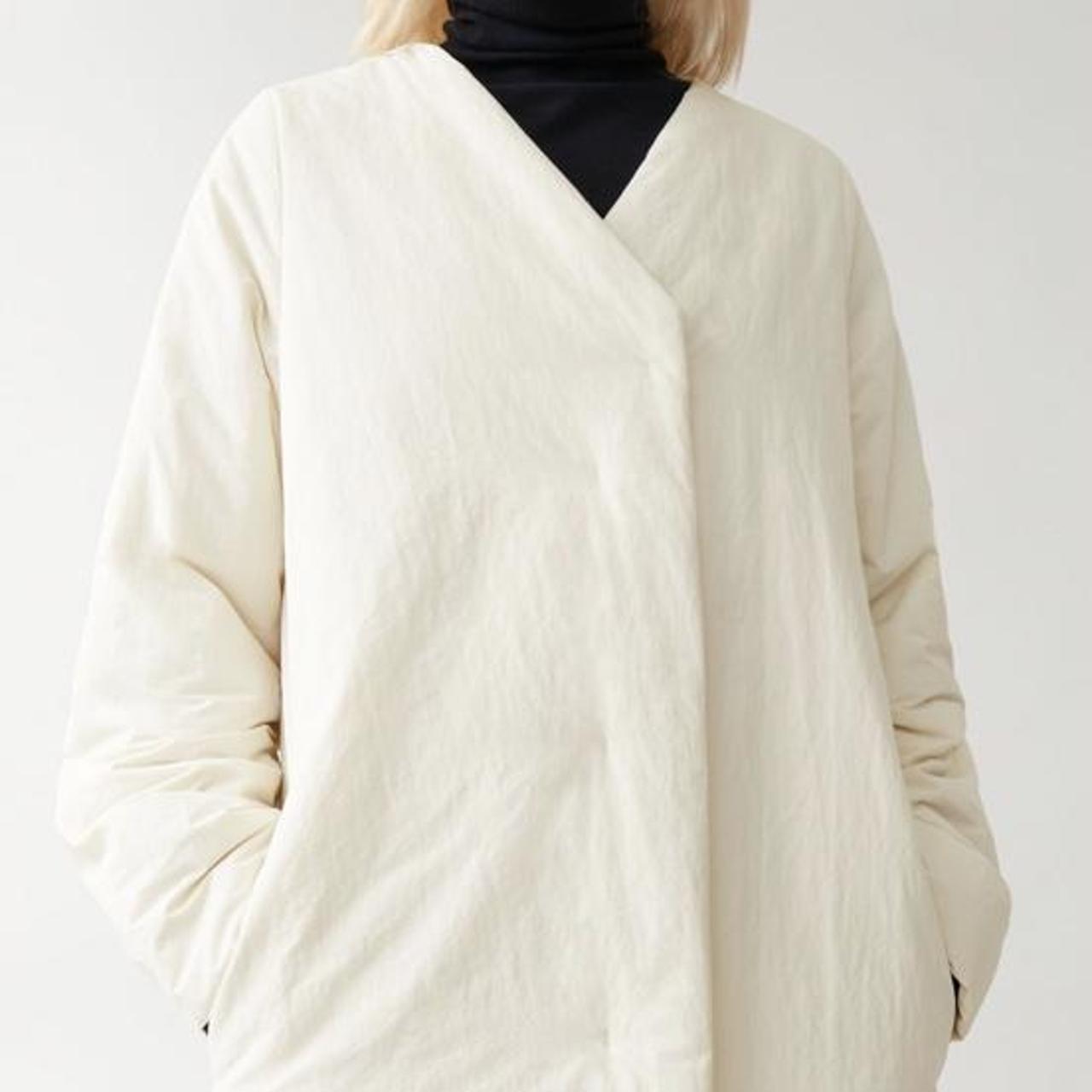 COS Women's White and Cream Jacket | Depop