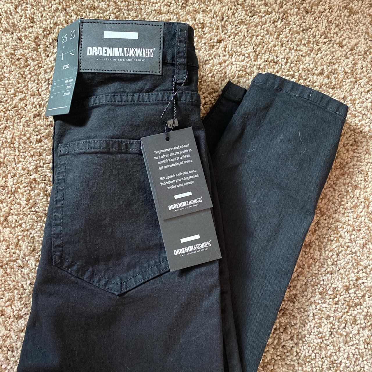Dr. Denim Zoe Jeans Size 25, solid black color Brand... - Depop