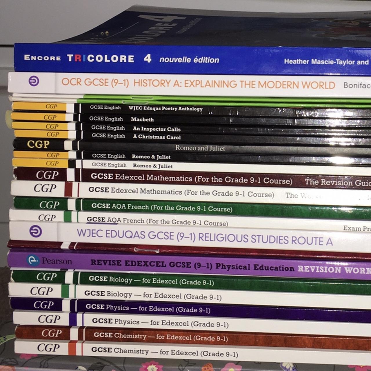 CGP gcse books revision books and flashcards and... - Depop