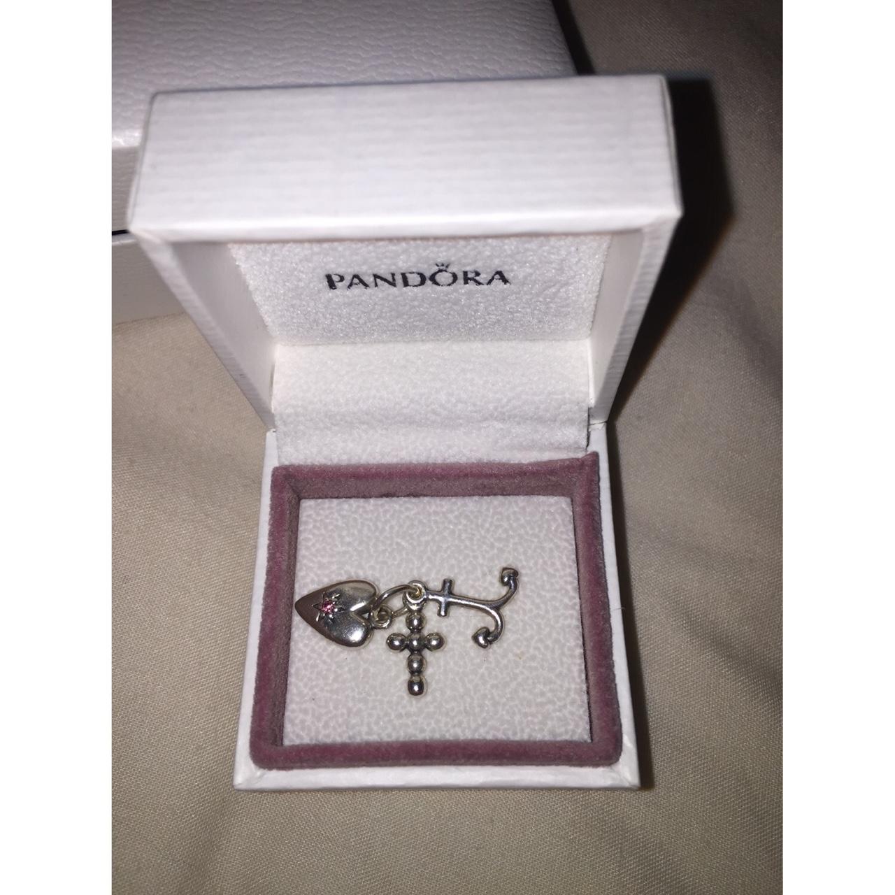 Pandora heart, cross & anchor charm. Looked after... - Depop