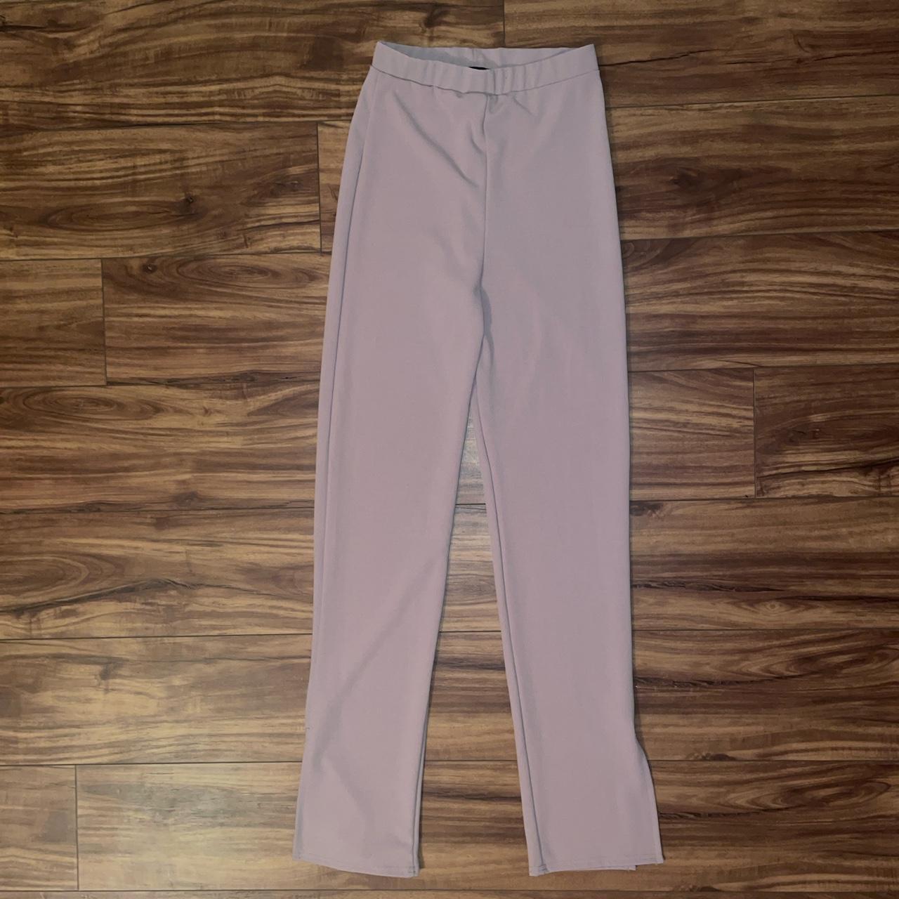 Light Purple Side Split Pants Missy Empire Size... - Depop