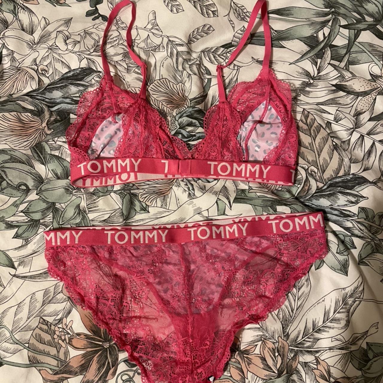 Women's Pink and White Panties | Depop