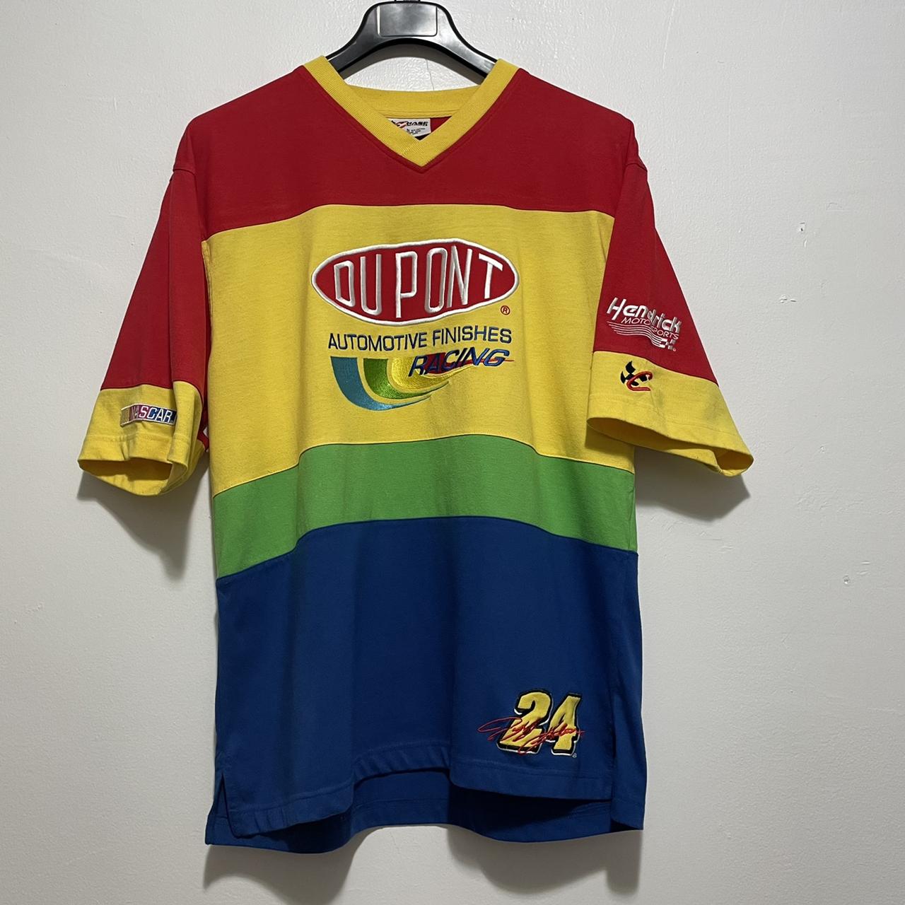 Authentic Vintage DuPont Racing Primary Color Short... - Depop