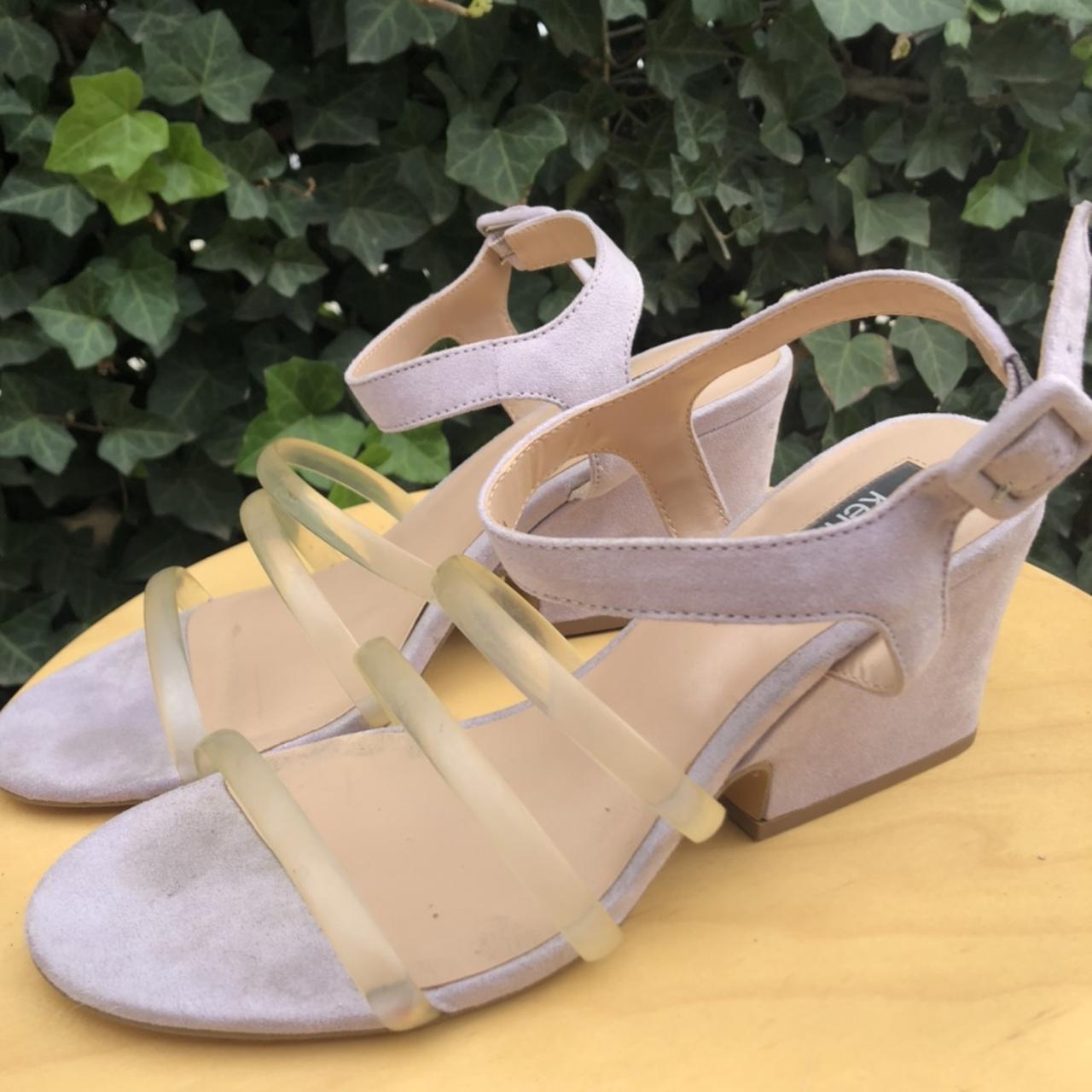 Lightly worn lilac strappy sandals - Depop