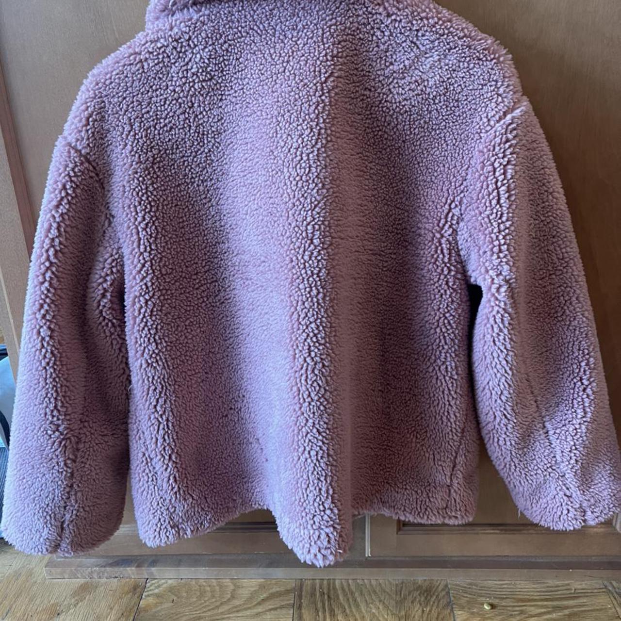 Very pretty Zara pink teddy jacket. The photos don’t... - Depop