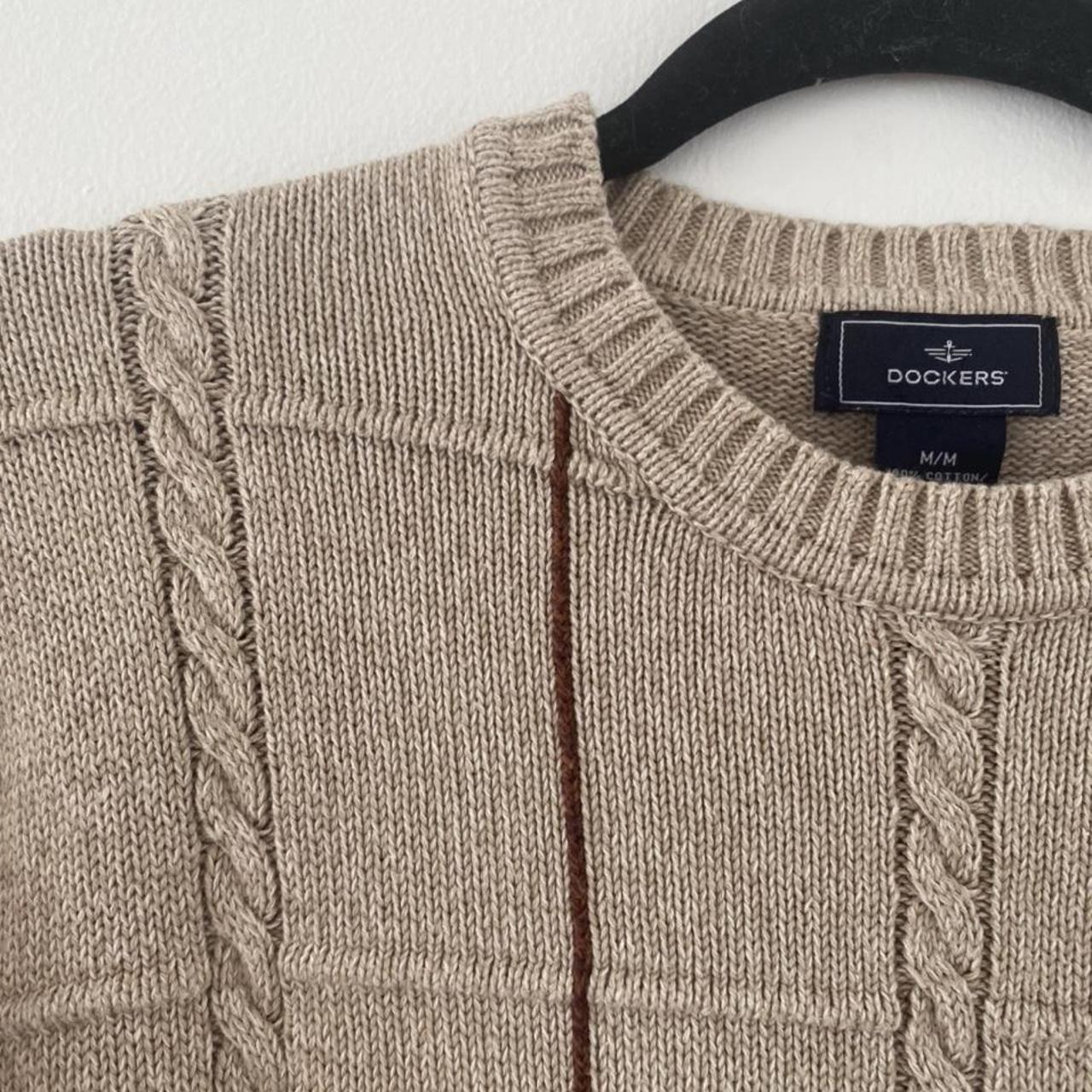 DOCKERS Sweater/ Tan relaxed fit s/m width (pit to... - Depop