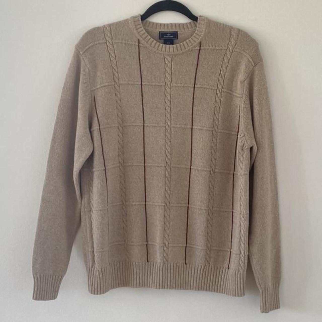 DOCKERS Sweater/ Tan relaxed fit s/m width (pit to... - Depop